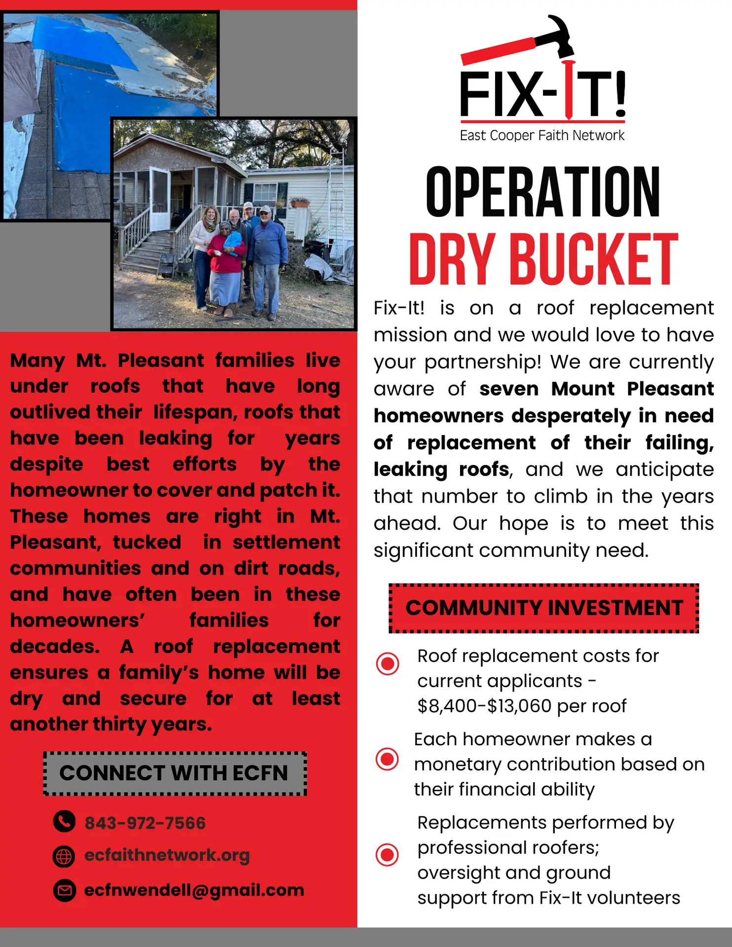 Fix-It! Operation Dry Bucket - Mount Pleasant Presbyterian Church